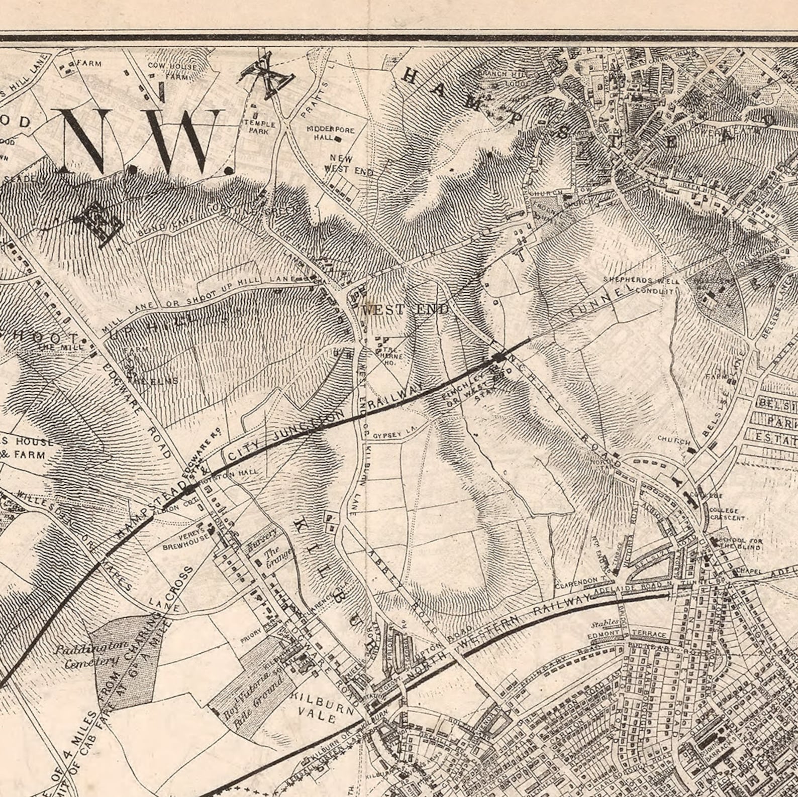 Map of London 1823. Vintage Reproduction Deco Style Map | Etsy