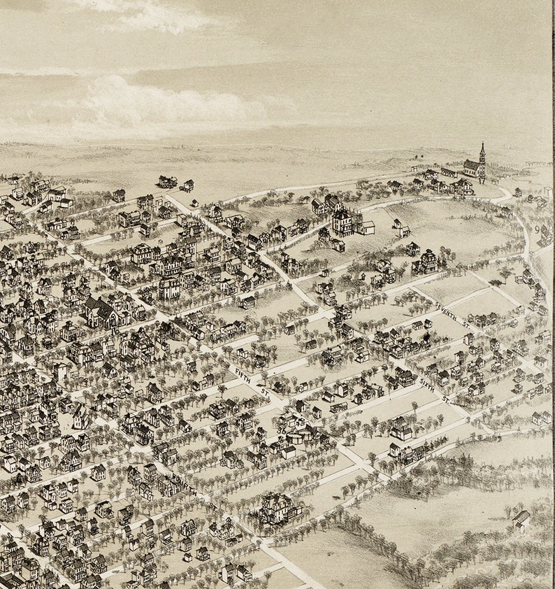 Map of Mt Vernon , Westchester CO., New York NY. 1883 Map. Vintage ...