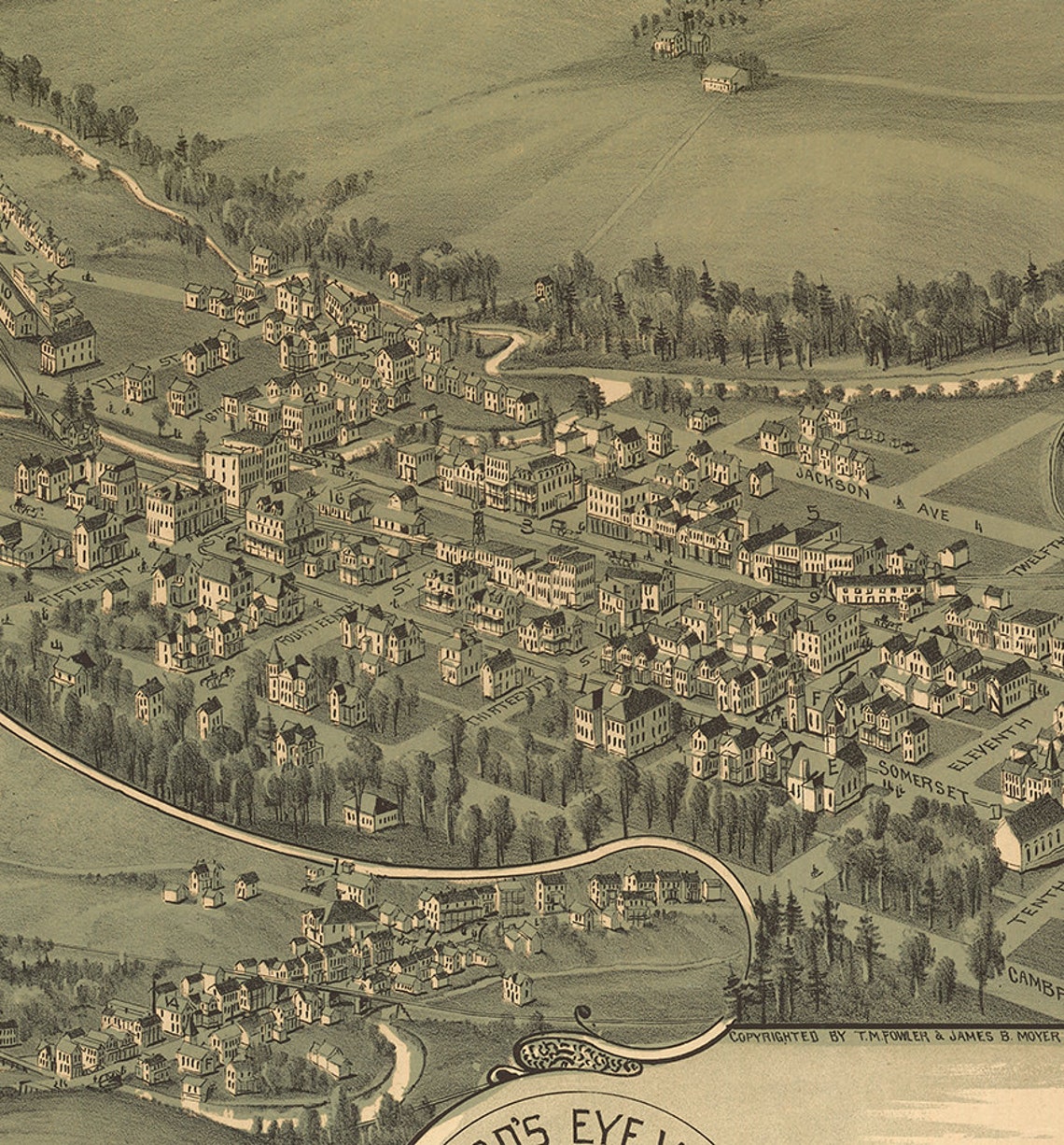 Map of Windber Somerset County Pennsylvania Pa. 1900. - Etsy