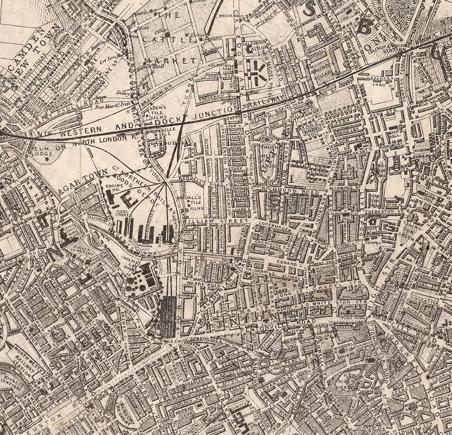 Map of London 1823. Vintage Reproduction Deco Style Map | Etsy