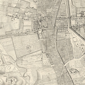 Map of Paris, France, 1380. Restoration Hardware Home Deco Style Old ...