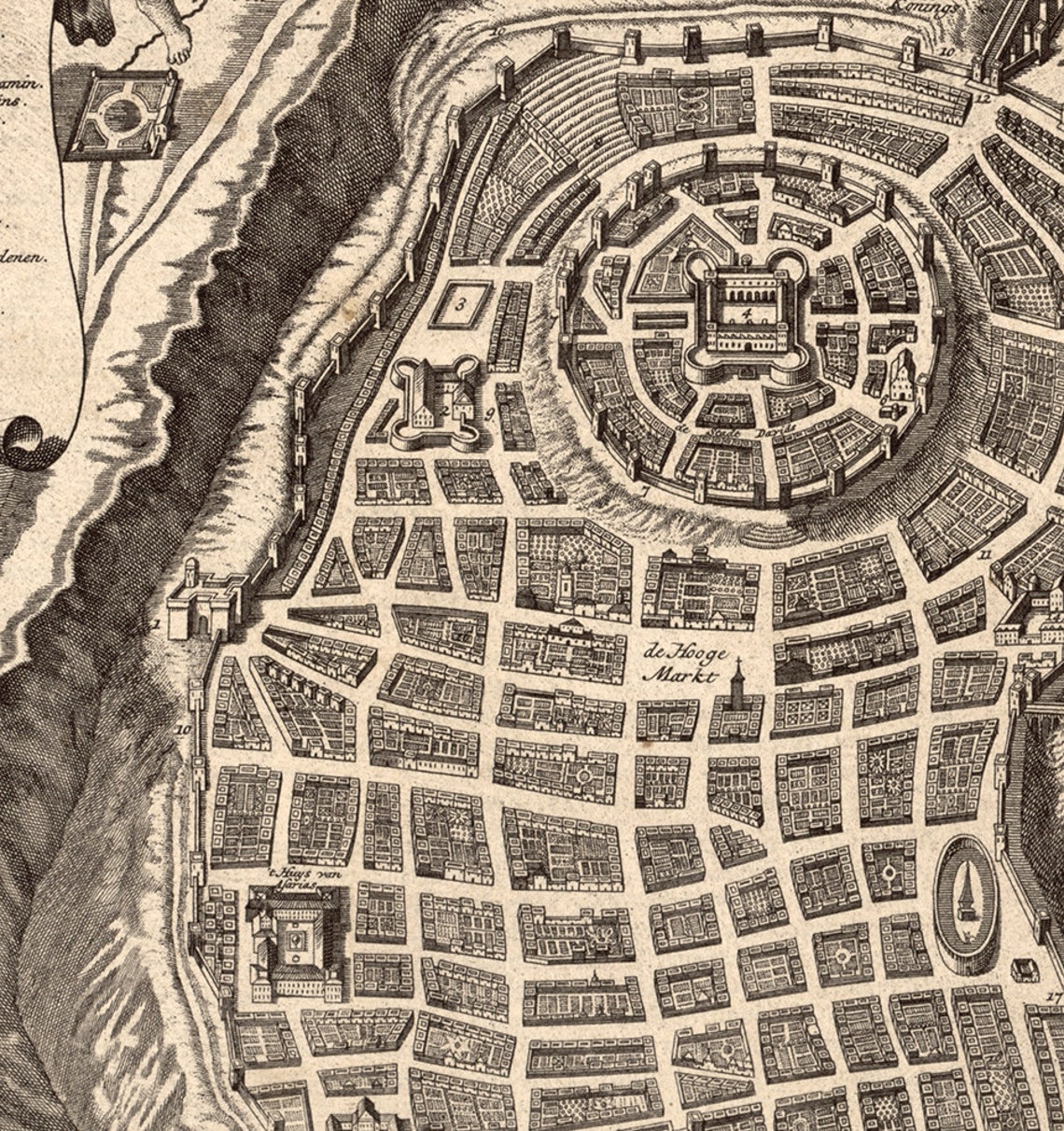 Map of Jerusalem the Ancient City With Solomon's Temple - Etsy