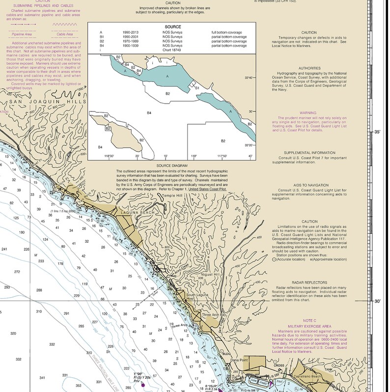 San Pedro Channel & Dana Point Harbor Map – California Nautical Chart ...