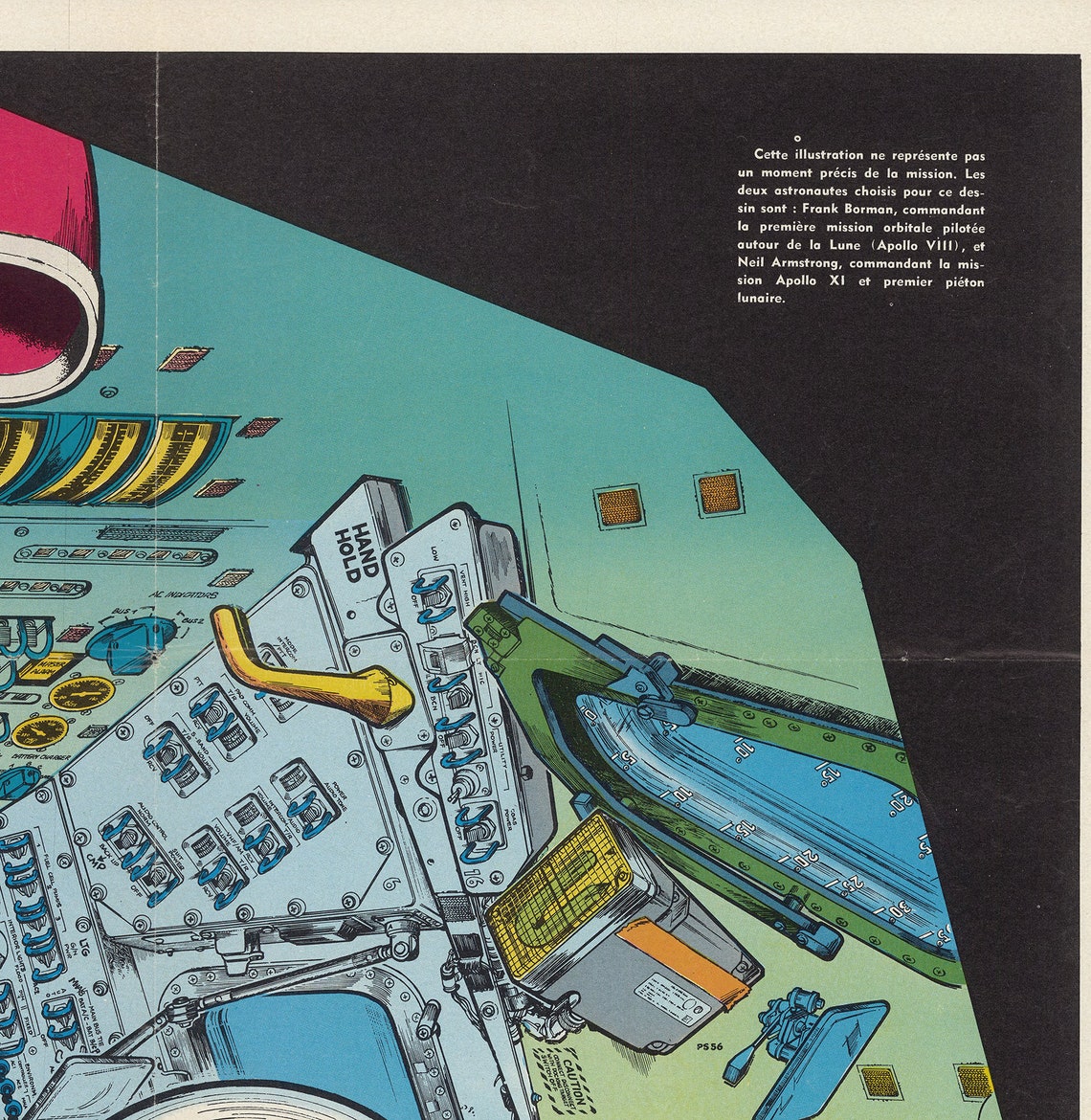 Vintage the Interior of an Apollo Cabin Poster. Vintage Moon | Etsy