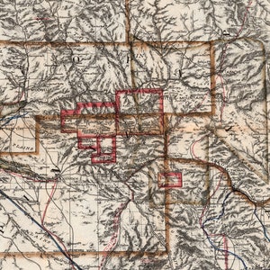 Map of Territory of Arizona, 1883. Vintage Home Deco Style Old Wall ...