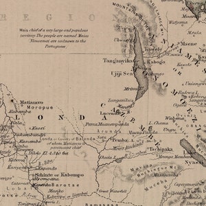 Map of Southern Africa, 1869. Vintage Restoration Hardware Home Deco ...