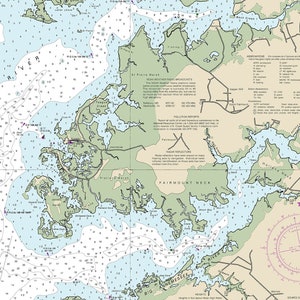 NOAA Nautical Charts of Chesapeake Bay Tangier Sound Northern Part ...