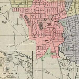 Map of Syracuse, Onondaga County, NY; 1920. Restoration Hardware Home ...