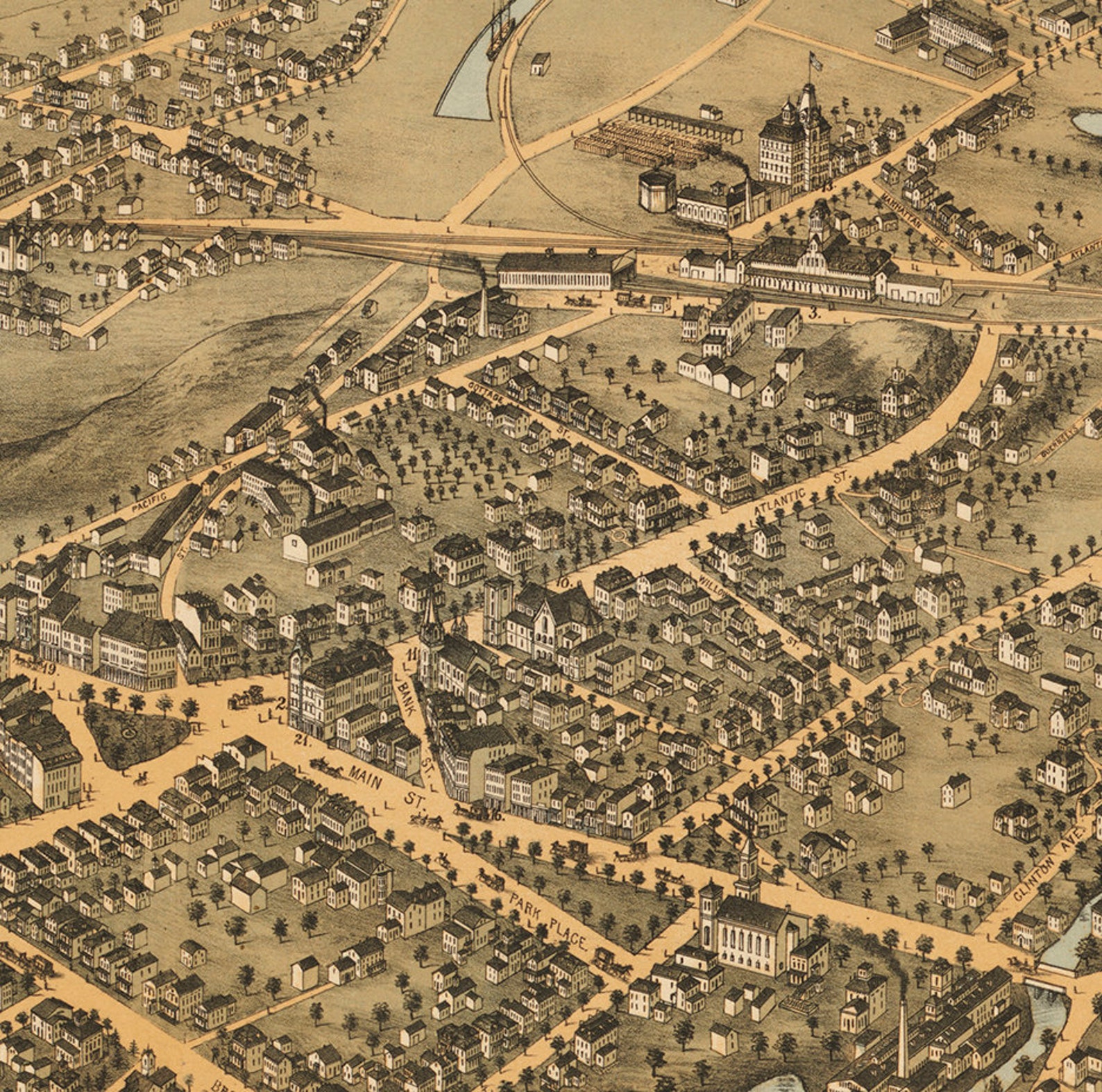 Map of Stamford, Connecticut (conn.) 1875. Restoration Hardware Home ...