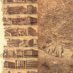 Toronto, Ontario in 1836. Restoration Hardware Home Deco Style Old Wall ...