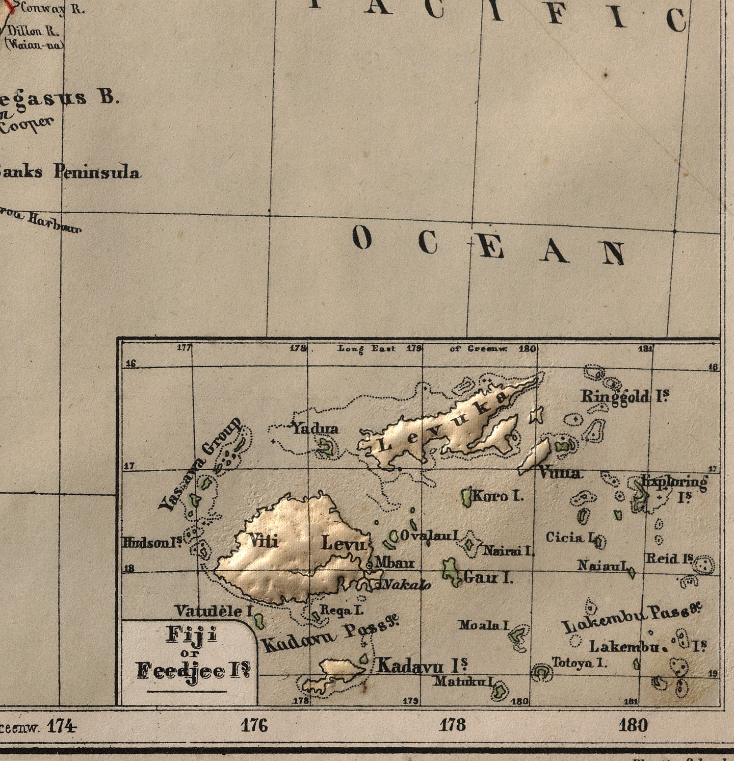 Map of New Zealand, 1880. Vintage Home Deco Style Old Wall Reproduction ...
