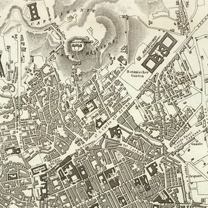 Map of Naples, Italy 1828. Carta De Contorni Di Napoli. Restoration ...