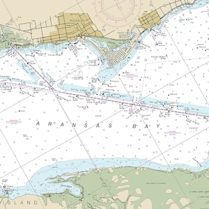 Nautical Charts of Carlos Bay to Redfish Bay Including Copano Bay ...