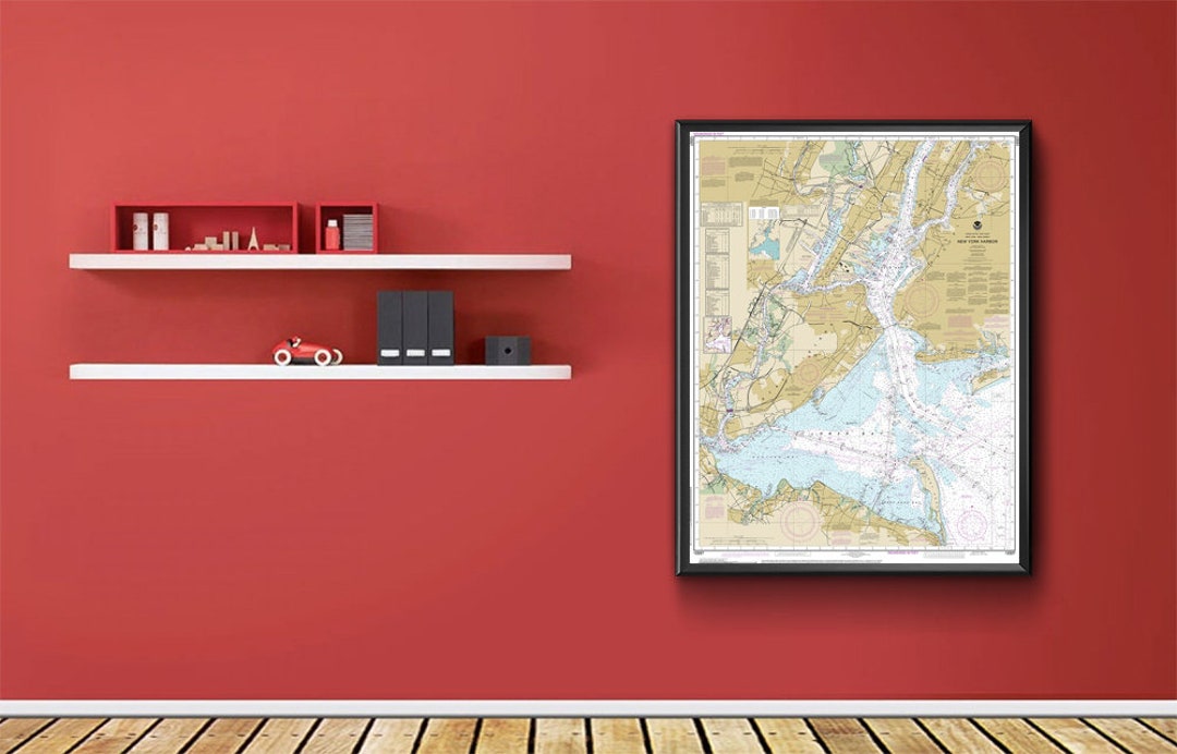 Nautical Charts of New York Harbor 12327 Staten Island. Bayonne ...