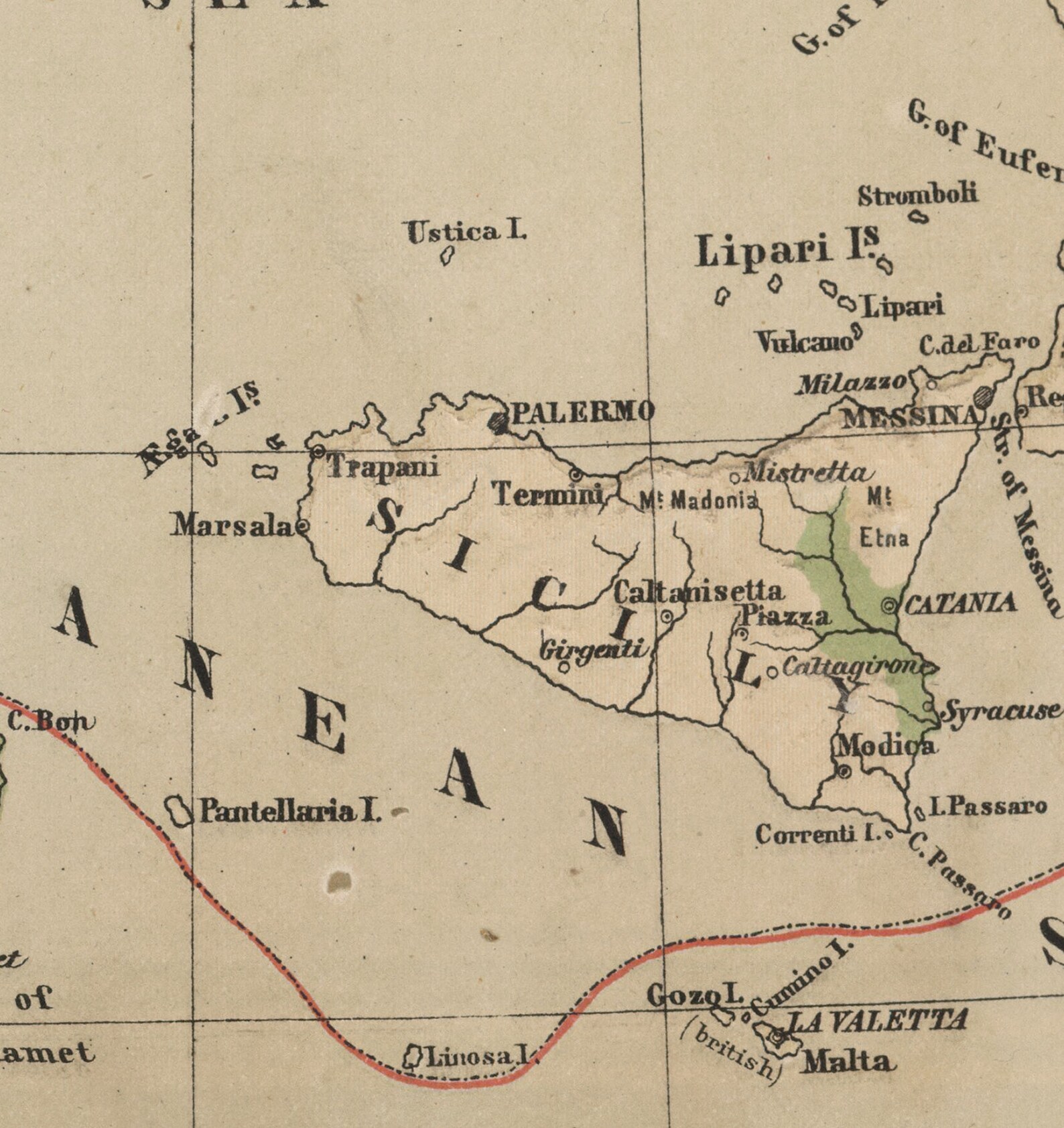 Map of Italy 1880. Vintage Home Deco Style Old Wall | Etsy