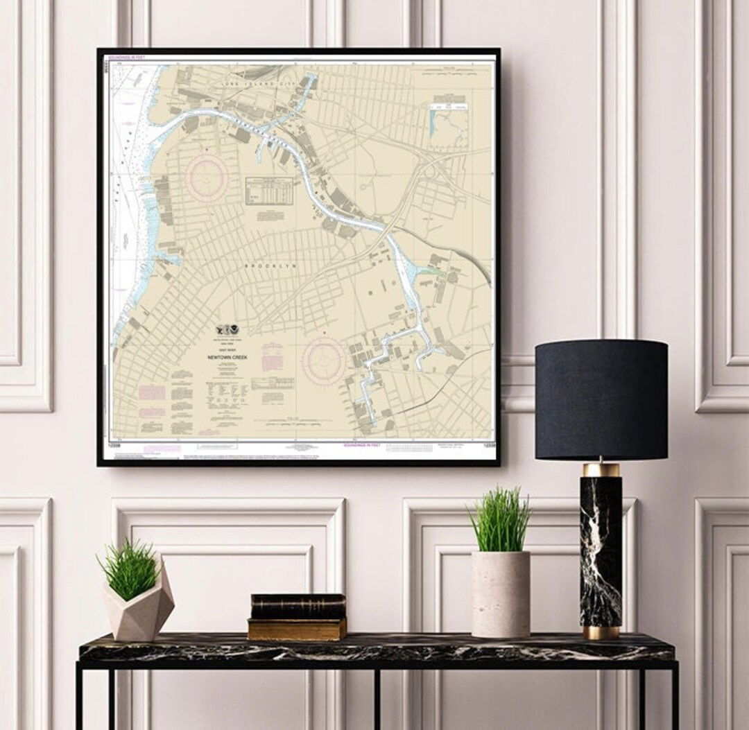 NOAA Nautical Charts of East River Newtown Creek, New York. 12338 Map ...