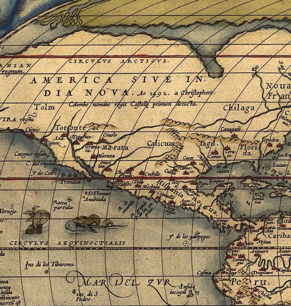 First Modern Atlas Created by Abraham Ortelius in 1570. - Etsy