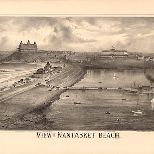 Map of Nantasket Beach, Massachusetts. 1879. Giclée Map Reproduction - Etsy