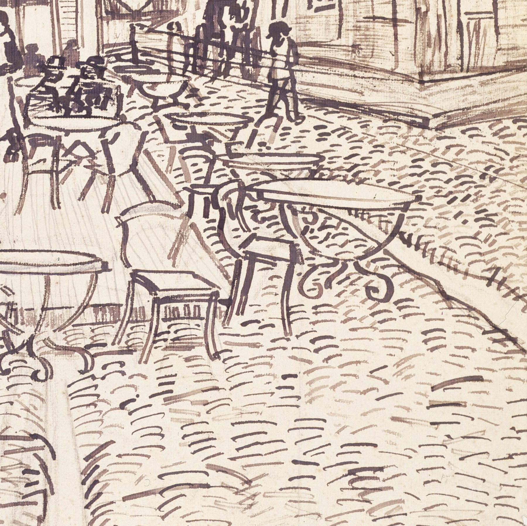 Café Terrace at Night Sketches by Vincent Van Gogh Fine Art - Etsy