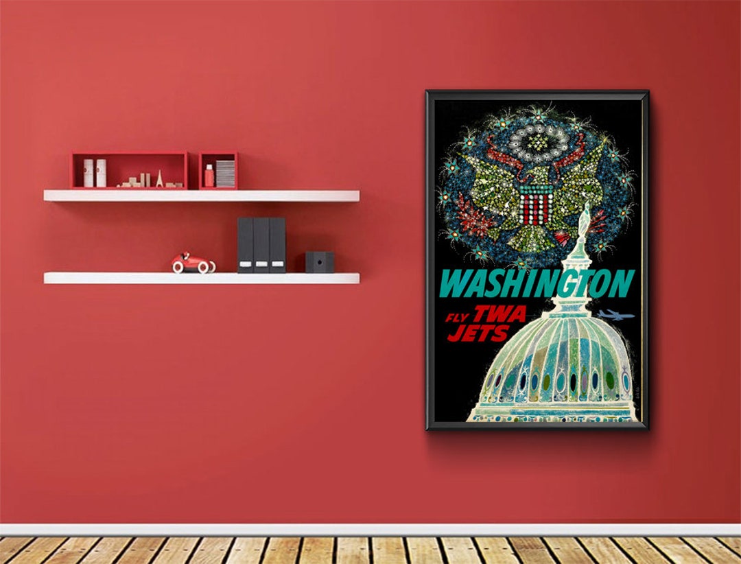 Vintage Travel Poster TWA Washington DC Reproduction - Etsy