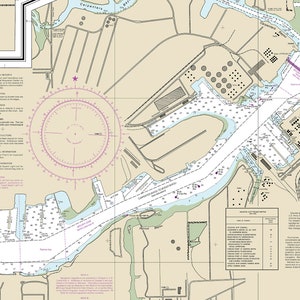 Nautical Charts of Houston Ship Channel, Carpenters Bayou to Houston ...