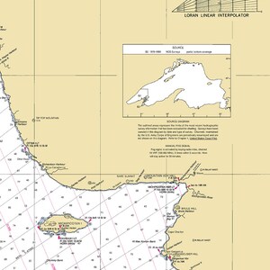 Nautical Charts of Lake Superior NOAA. 14961 Vintage Home Deco Style ...