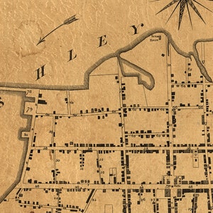 Ichnography of Charleston, South-carolina Surveys Map, 1790. Vintage ...