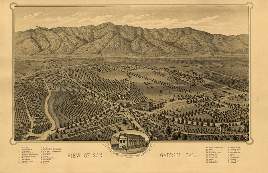 San Gabriel Mission Map