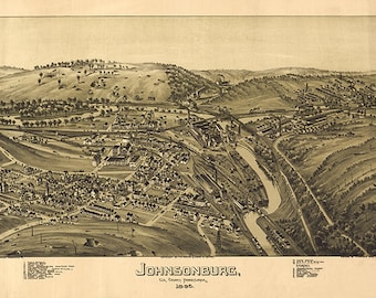 Johnsonburg Pa Map - Etsy