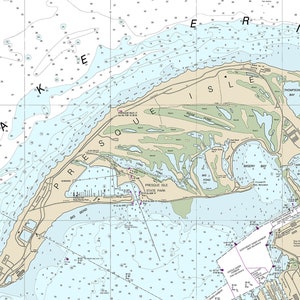 Nautical Charts of Erie Harbor 14835 Great Lakes. Lake Erie. PA ...