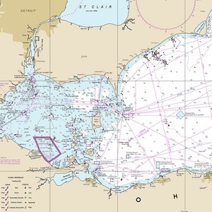 Nautical Charts of Lake Erie. Great Lakes. Lake Ontario. Lake Simcoe ...