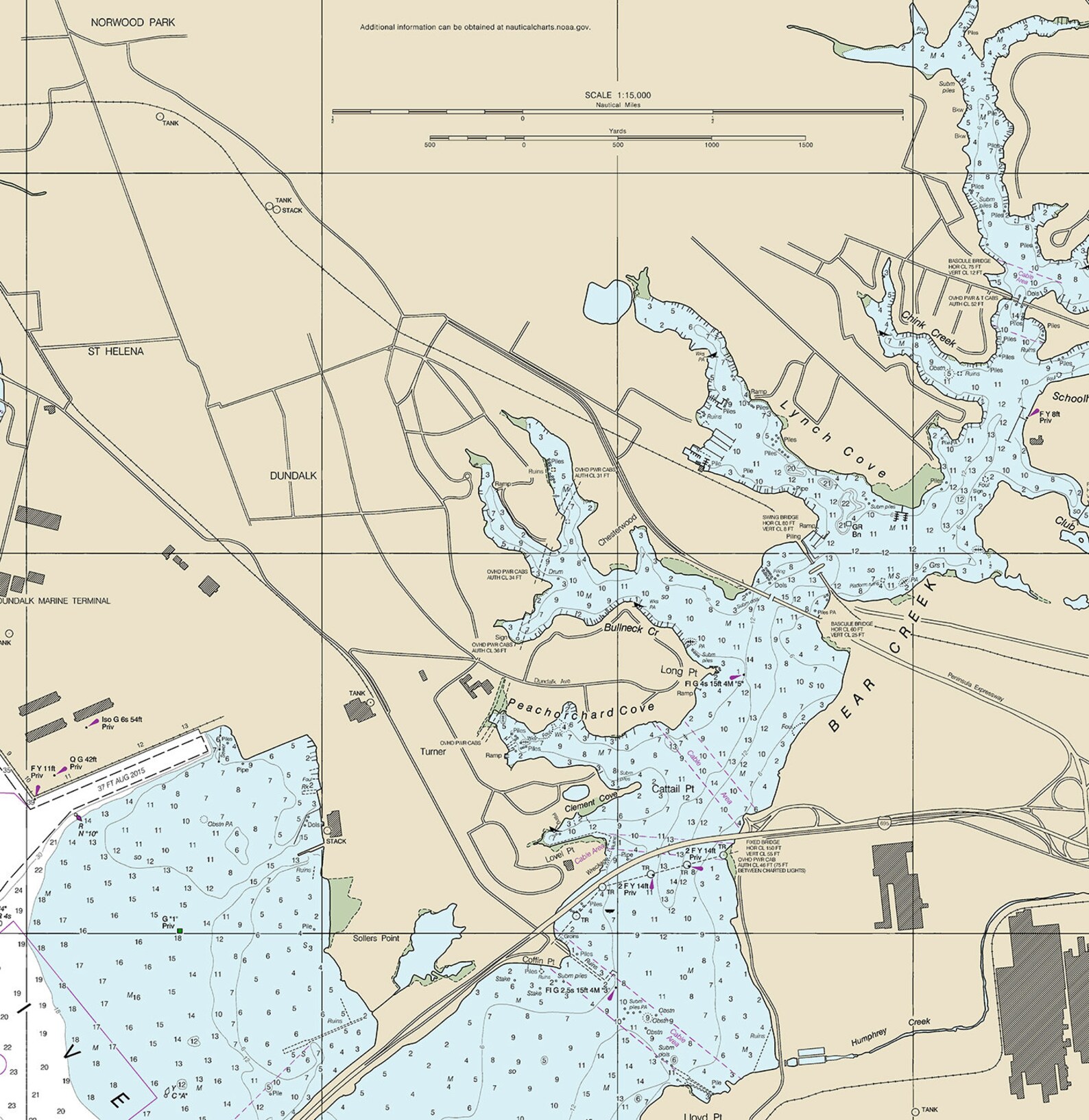 Nautical Charts of Baltimore Harbor Maryland 12281 Patapsco - Etsy