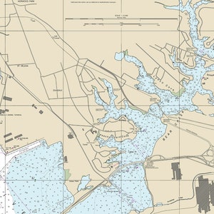 Nautical Charts of Baltimore Harbor Maryland 12281 Patapsco Marley Neck ...