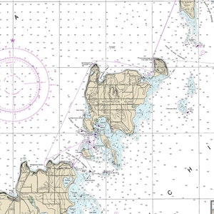 Nautical Chart of Upper Green Bay. Lake Michigan, Wisconsin. Great ...