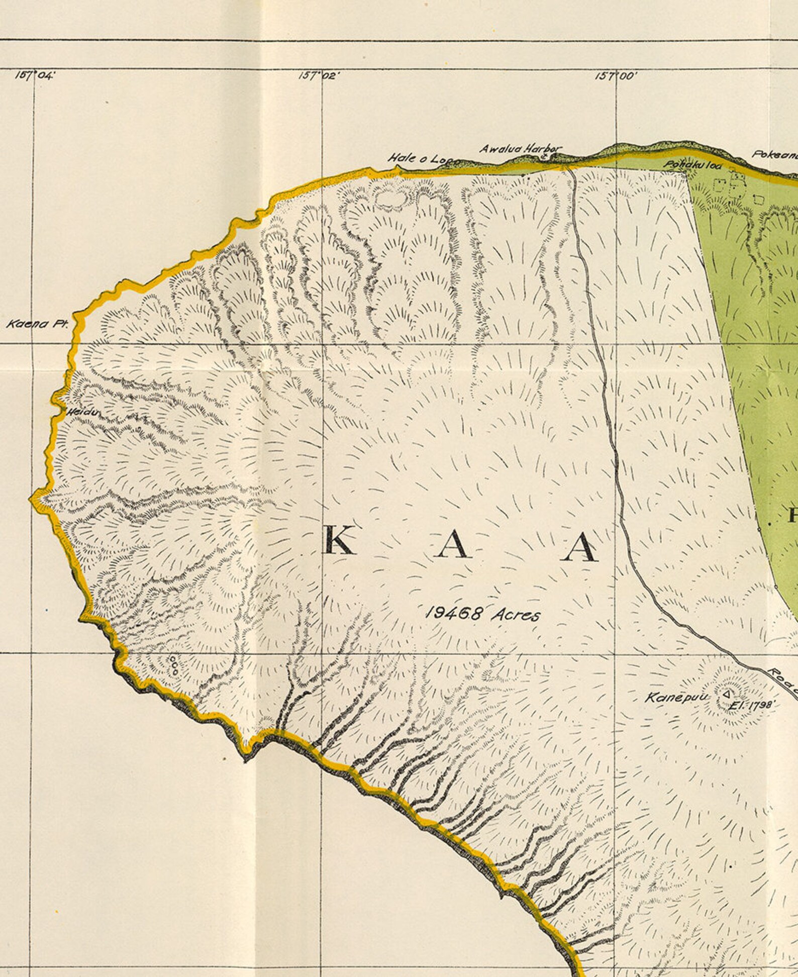 Map of Lanai, Hawaiian Islands, 1906. Restoration Hardware Home Deco ...