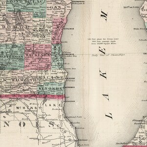 Map of the Wisconsin, Lake Superior and Upper Peninsula, 1864 ...