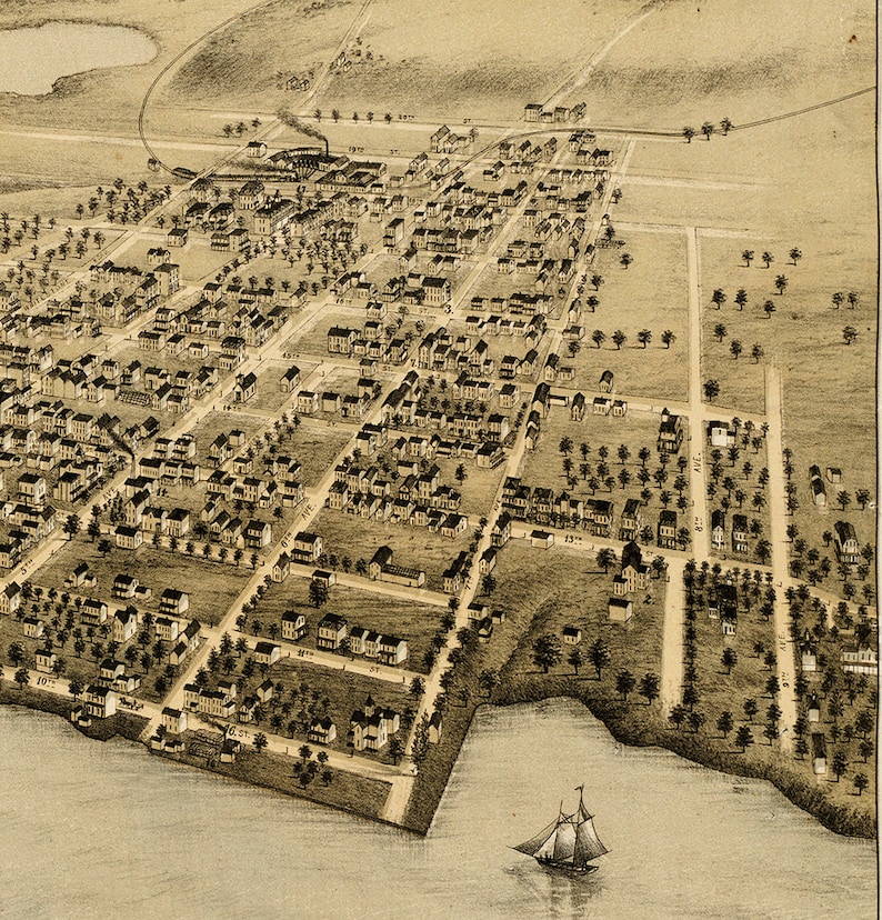 Map of College Point Queens Borough Long Island New York - Etsy