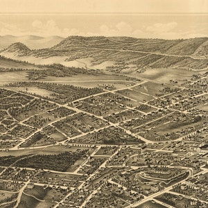 Map of Asheville, Buncombe Co. North Carolina N.C. 1891. Restoration ...