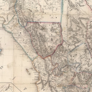 Map of Mexico 1863. Carta General De La Republica Mexicana. Vintage ...