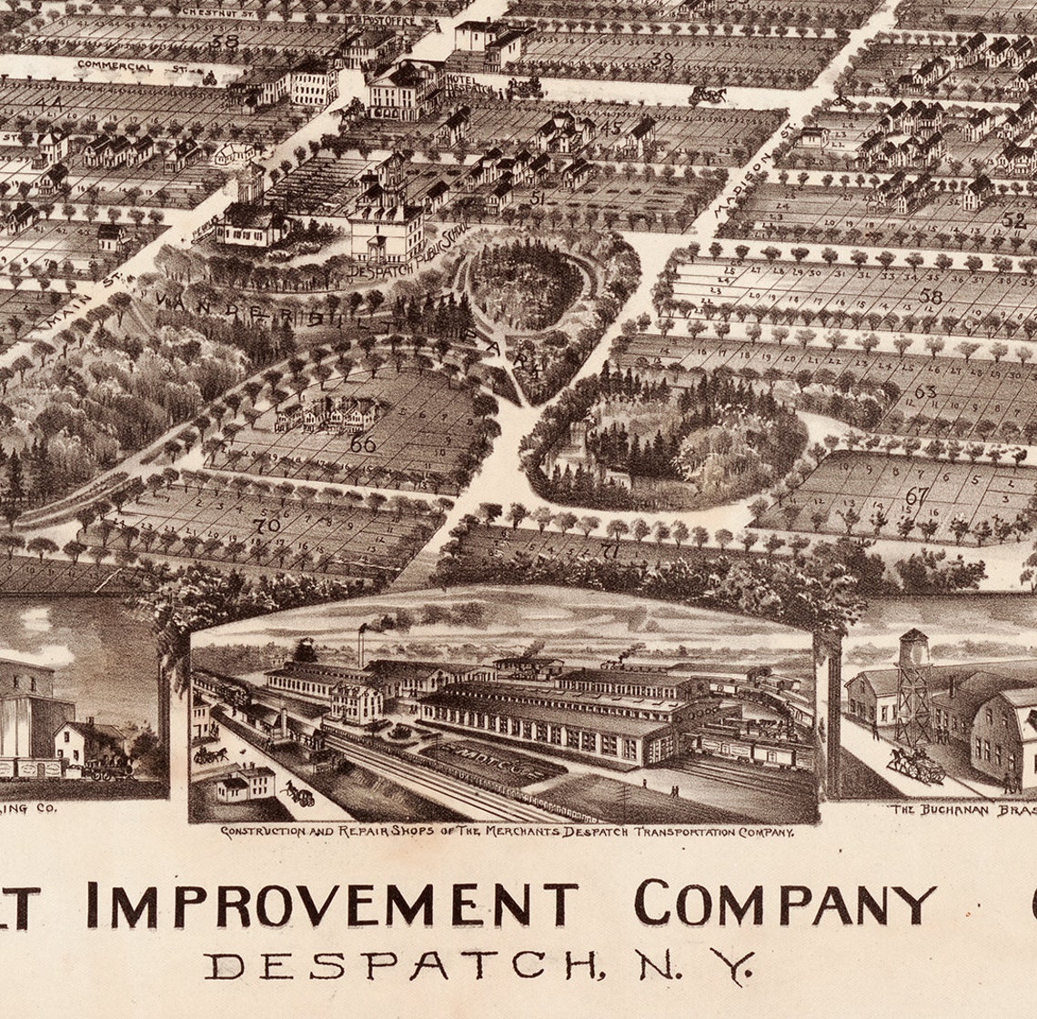 Map of Despatch East Rochester Monroe County New York NY | Etsy