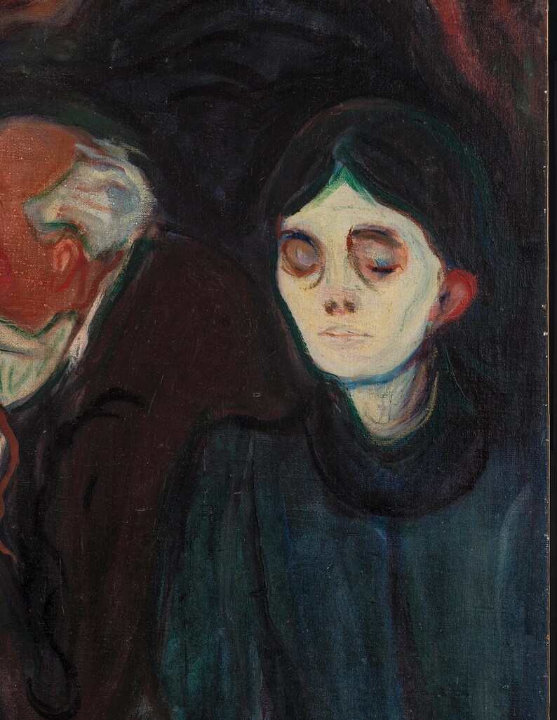 At the Deathbed by Edvard Munch Fine Art Reprint. Home Deco - Etsy