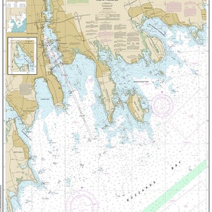 New Bedford Harbor and Approaches Map – Massachusetts Nautical Chart ...