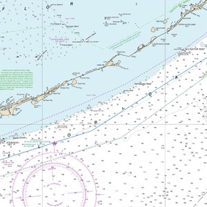 NOAA Nautical Charts of Fowey Rocks to American Shoal 11450 Florida ...