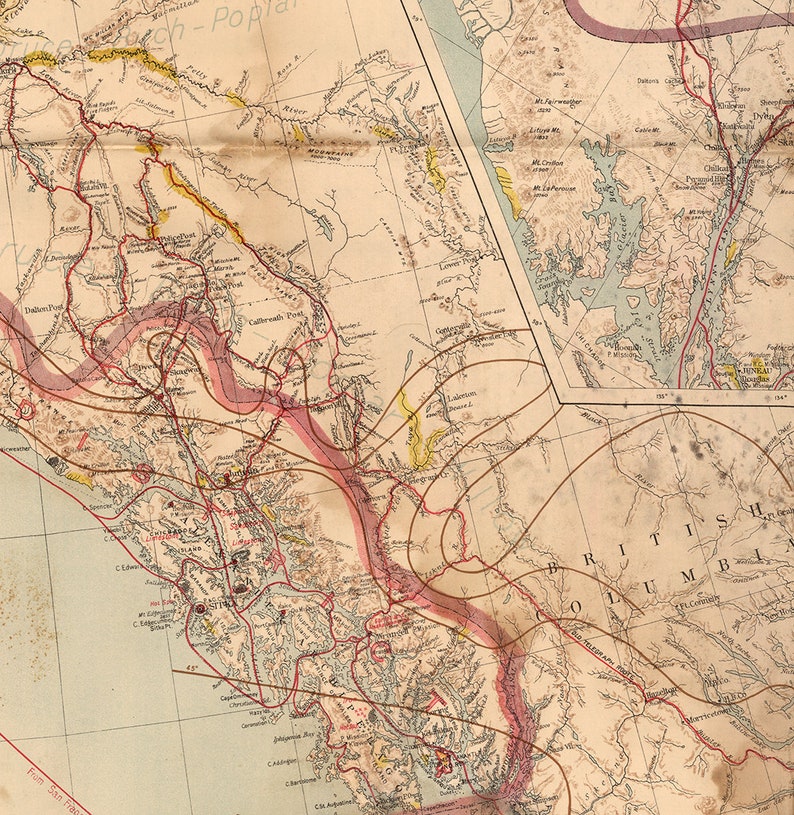 Map of Akaska 1898. Vintage Restoration Hardware Home Deco | Etsy