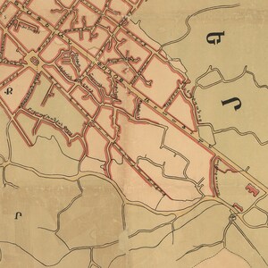 Map of Yerevan, Armenia 1920. Vintage Home Deco Wall Reproduction Map ...