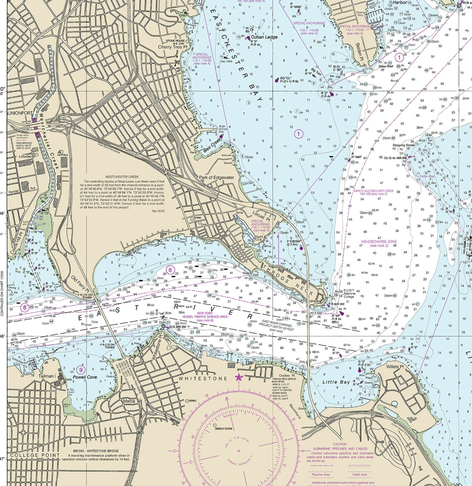 NOAA Nautical charts of Long Island Sound Hempstead Harbor | Etsy