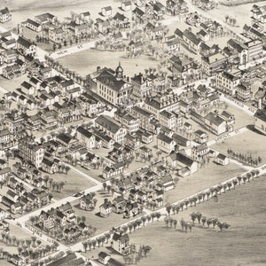 Vintage Map of Flemington : New Jersey, 1883. Reproduction Giclee Print ...