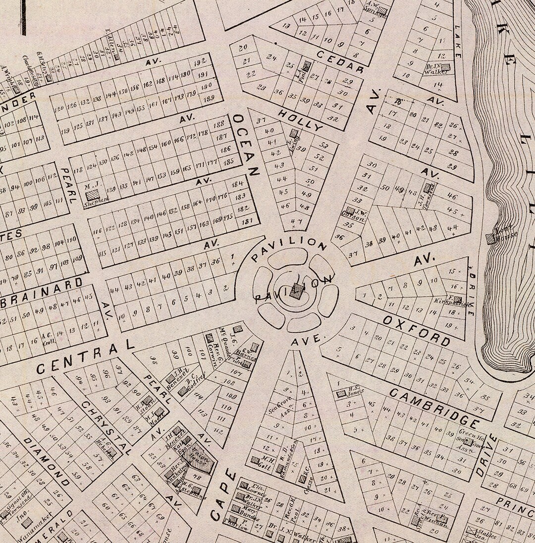 Map of Cape May City and Sea Grove New Jersey 18782. Vintage | Etsy