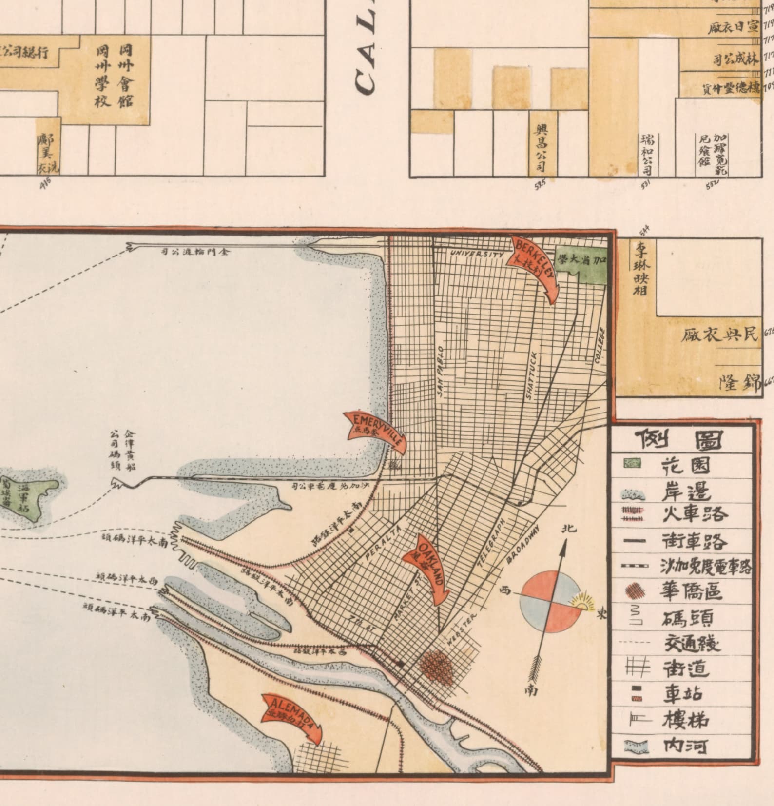Map of San Francisco Chinatown California CA. 1929. Vintage - Etsy