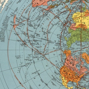 Cbs American School of the Air Hammond Map Print. Vintage Restoration ...